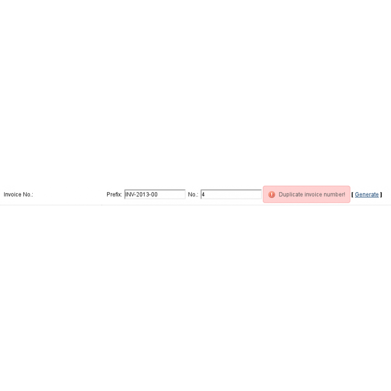 Custom Invoice Number
